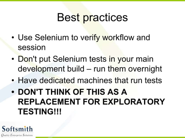 Test automation using selenium | PPT