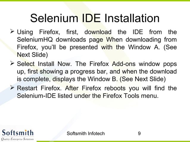 Test Automation Using Selenium Ppt
