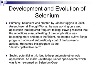 Test Automation Using Selenium | PPTX
