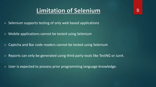 Test automation using selenium | PPT