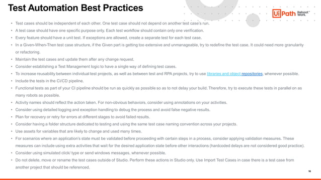 Test Automation Using Uipath Test Suite Developer Circle Part 4pdf