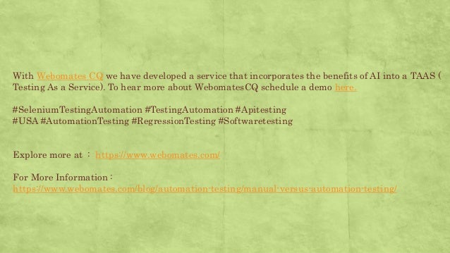 Test Automation Vs Manual Testing Pptx