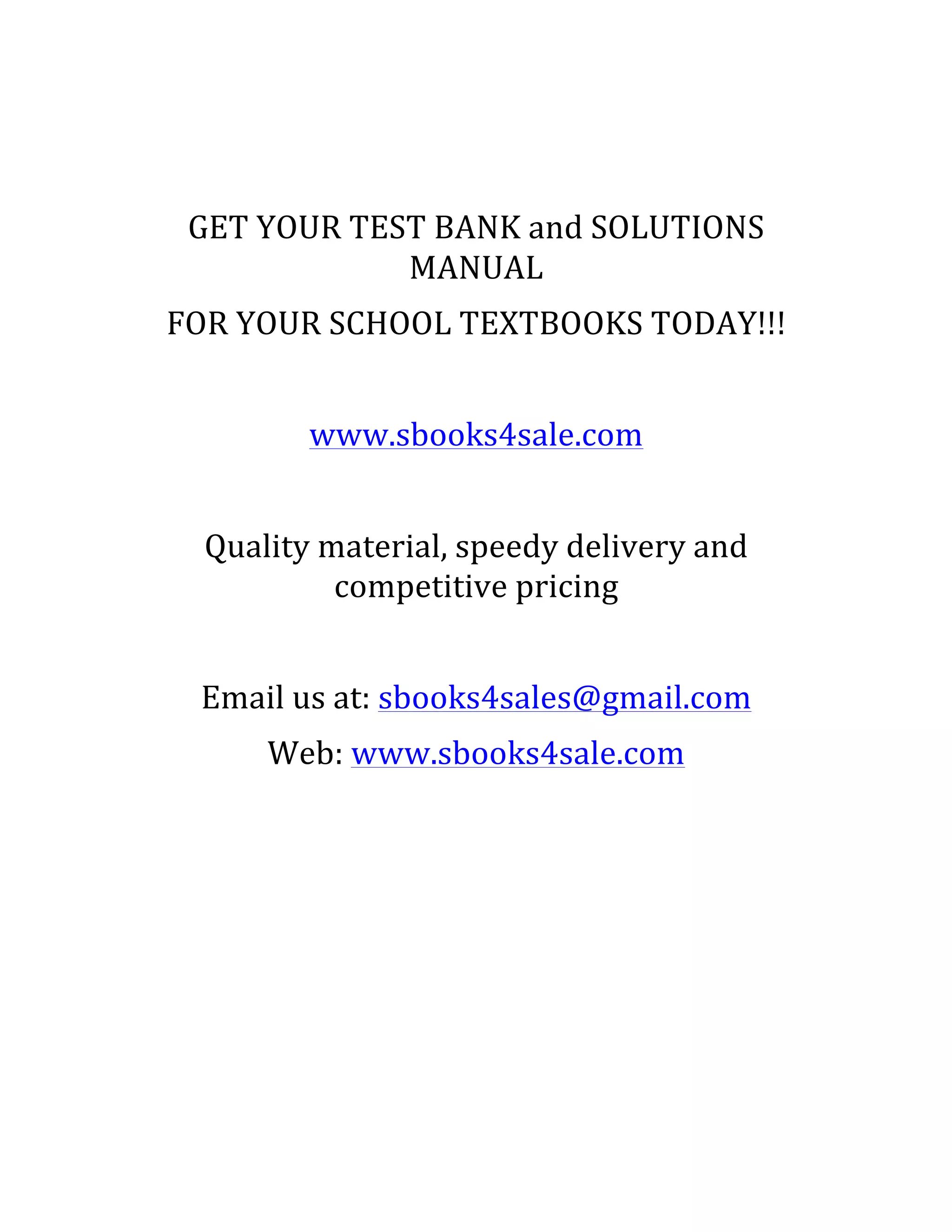 Test bank | PDF