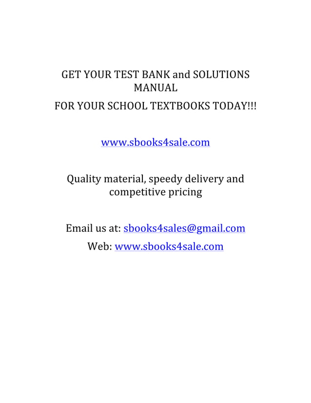 Test bank | PDF