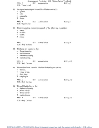 Test Bank - Anatomy and Physiology 11th Edition.pdf