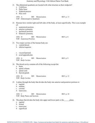 Test Bank - Anatomy and Physiology 11th Edition.pdf