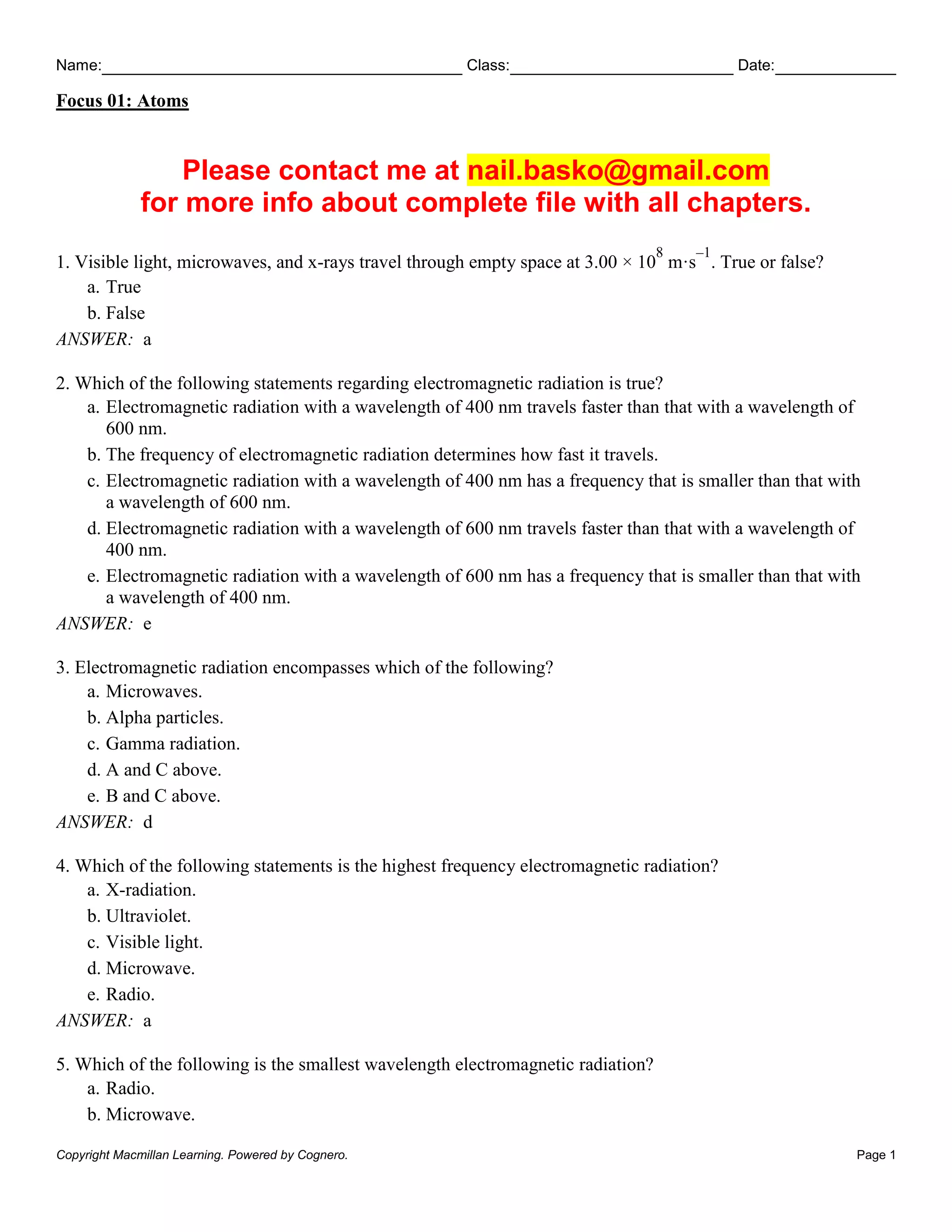 test bank Chemical Principles, 7e Peter Atkins, Loretta Jones, Leroy ...