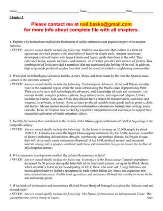 test bank Exploring American Histories, (Volume 1 +2), 4e Nancy Hewitt ...