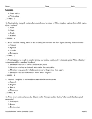 test bank Exploring American Histories, (Volume 1 +2), 4e Nancy Hewitt ...