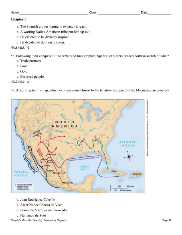test bank Exploring American Histories, (Volume 1 +2), 4e Nancy Hewitt ...