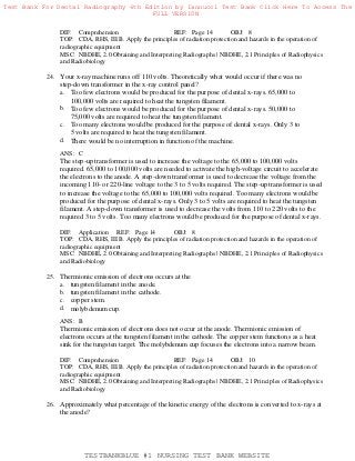 Test Bank for Dental Radiography 6th Edition by Iannucci.pdf