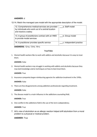 TESTBANK for Learning the Language of Addiction Counseling, 5th Edition ...