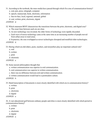 Test Bank for Media & Culture, 13e by Richard Campbel 3.pdf | History ...