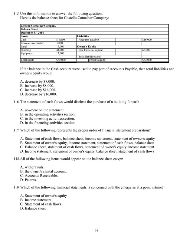Test bank for principles of accounting 12th edition by needles | PDF