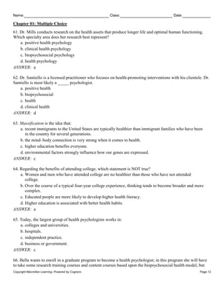 test bank Health Psychology, 6e Richard Straub test bank.pdf