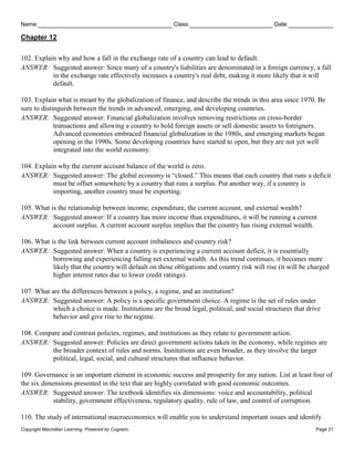 test bank International Economics, 5e Robert Feenstra, Alan Taylor test ...