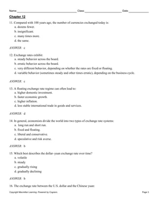test bank International Macroeconomics, 5e Robert Feenstra, Alan Taylor ...