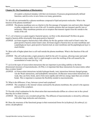 test bank Lehninger Principles of Biochemistry, 8e David Nelson ...