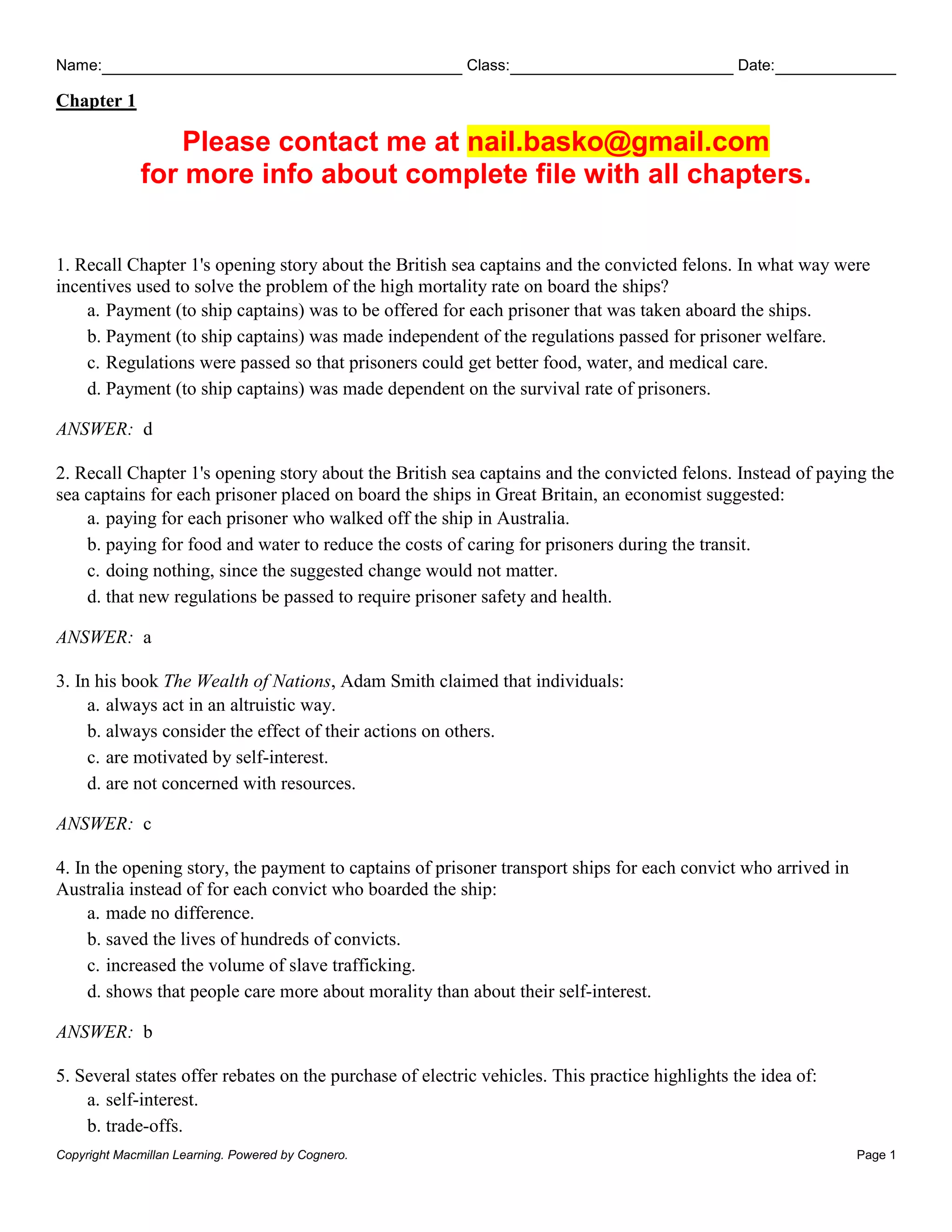 test bank Modern Principles of Microeconomics, 5e Tyler Cowen, Alex ...