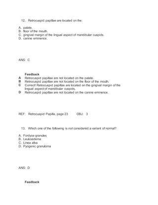 Test bank oral pathology for the dental hygienist 6th edition | PDF