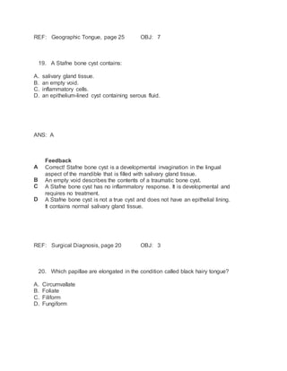 Test bank oral pathology for the dental hygienist 6th edition | PDF