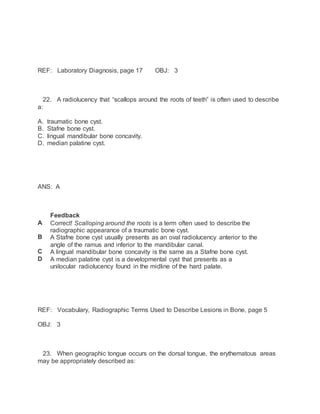 Test bank oral pathology for the dental hygienist 6th edition | PDF