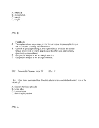 Test bank oral pathology for the dental hygienist 6th edition | PDF