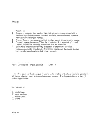 Test bank oral pathology for the dental hygienist 6th edition | PDF