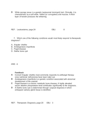 Test bank oral pathology for the dental hygienist 6th edition | PDF