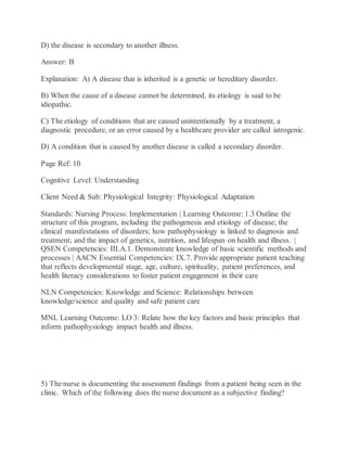 Test bank pathophysiology, concepts of human disease by matthew ...