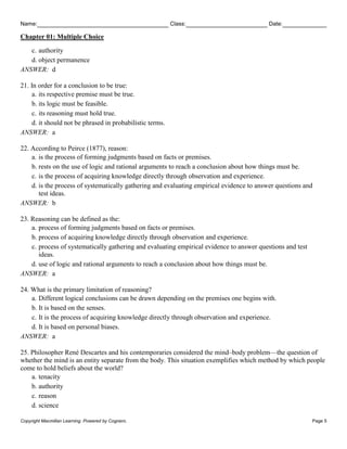 test bank Research Methods, Concepts and Connections, 3e Michael Passer ...