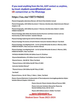 Test Banks and Solutions manual 2023-2024 Part10.ppt