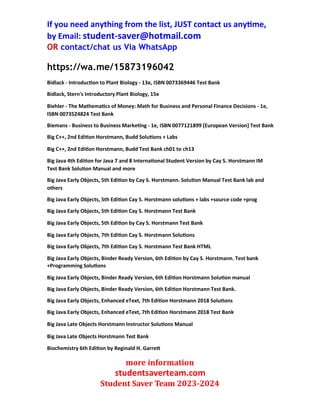 Test Banks and Solutions manual 2023-2024 Part2.ppt
