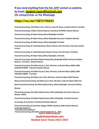 Test Banks and Solutions manual 2023-2024 Part5.ppt