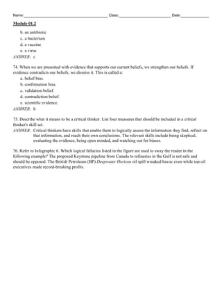 test bank Scientific American Environmental Science for a Changing ...
