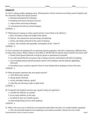 test bank Speech Craft, 2e Joshua Gunn test bank.pdf