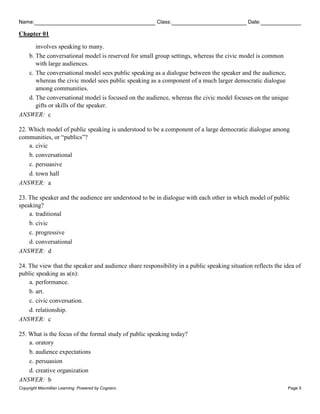 test bank Speech Craft, 2e Joshua Gunn test bank.pdf