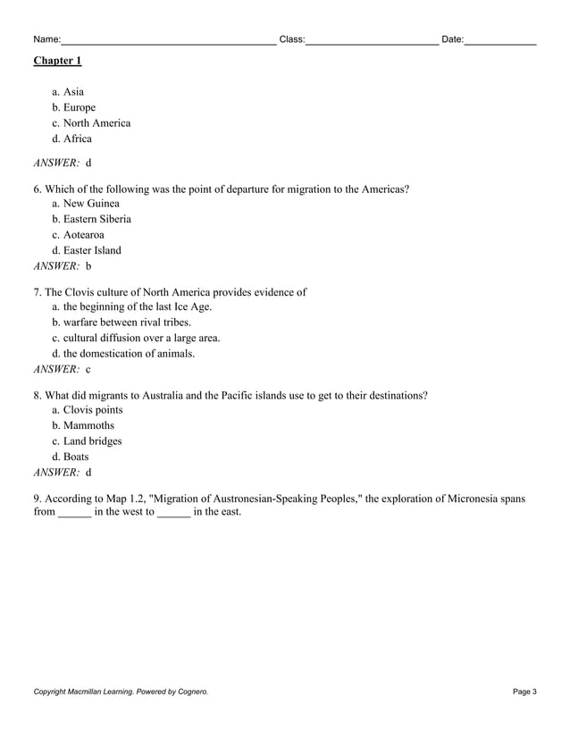 test bank Ways of the World A Brief Global History with Sources ...