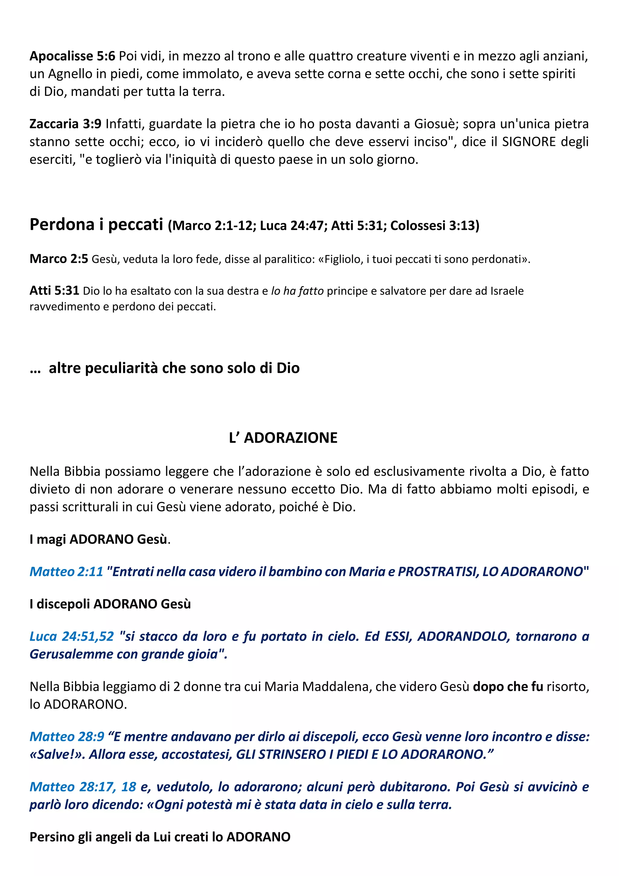 Test biblico ... Gesù è Dio? | PDF