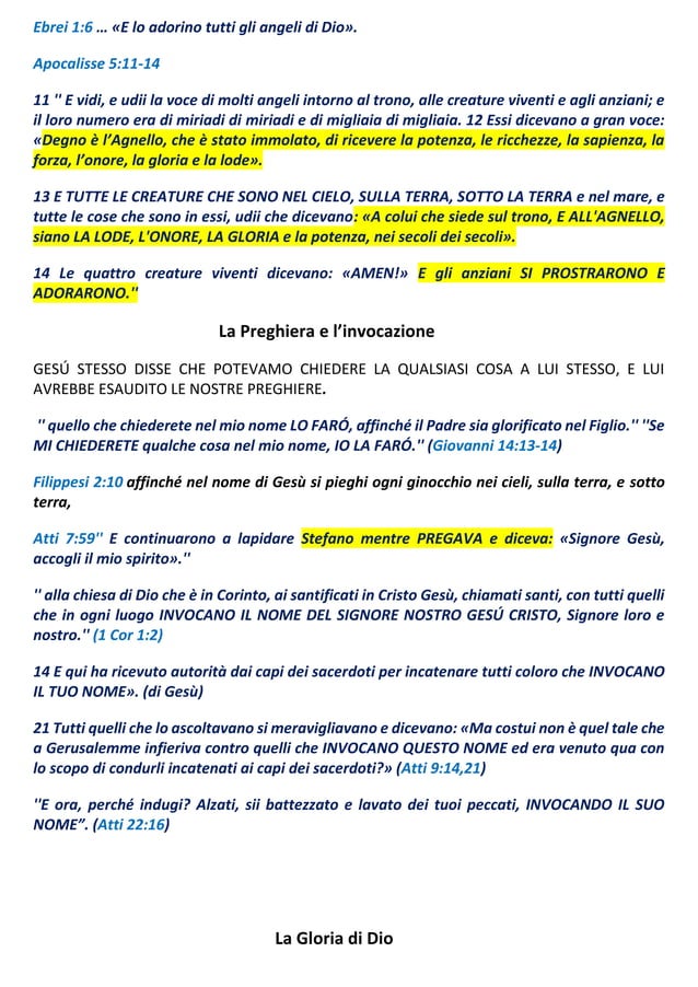 Test biblico ... Gesù è Dio? | PDF