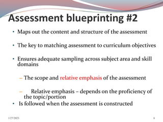 Test Blue Print (2).ppt | Educational Assessment | Education