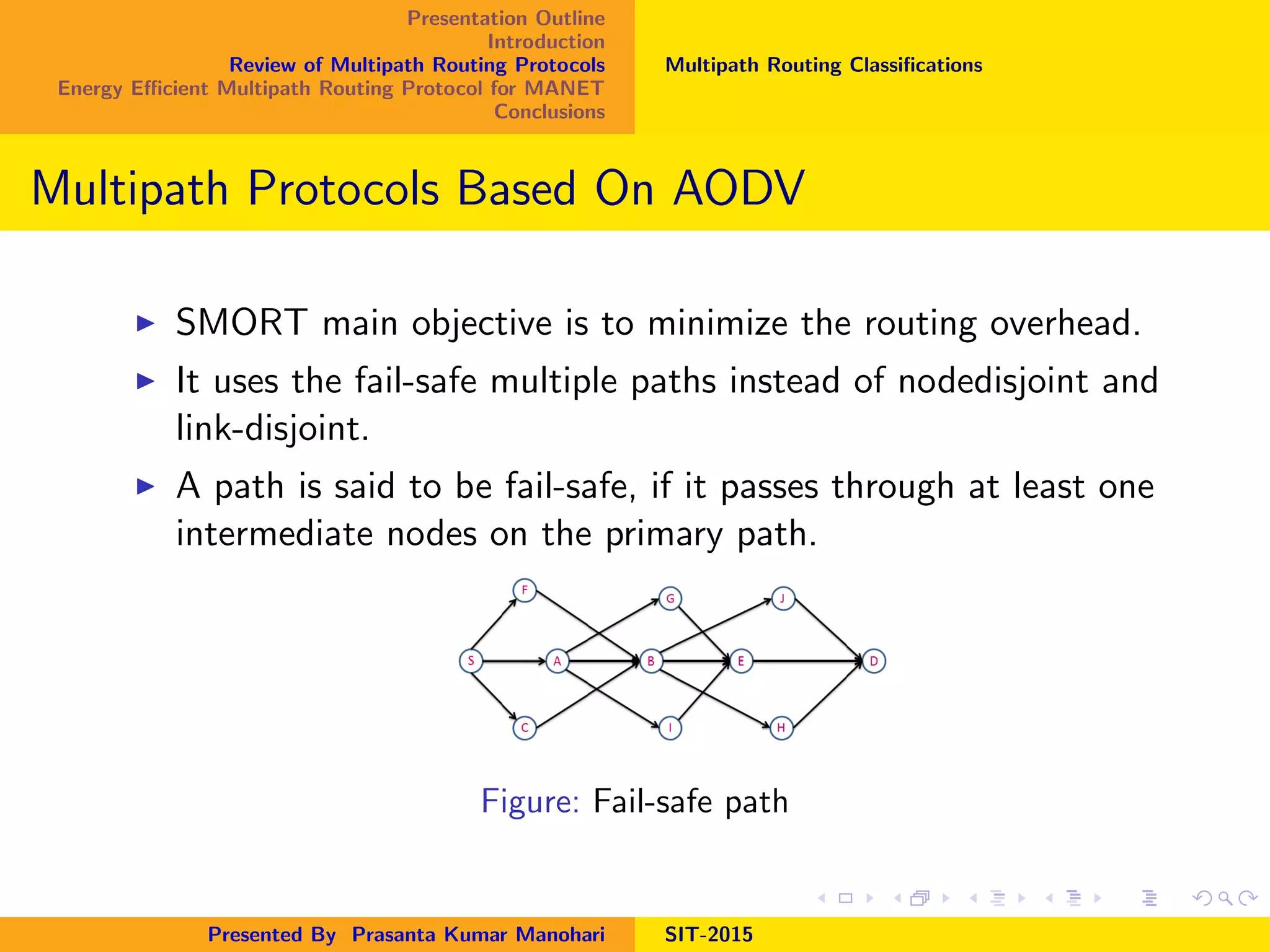 Energy Efficient Multipath Routing Protocol For Manet Ppt