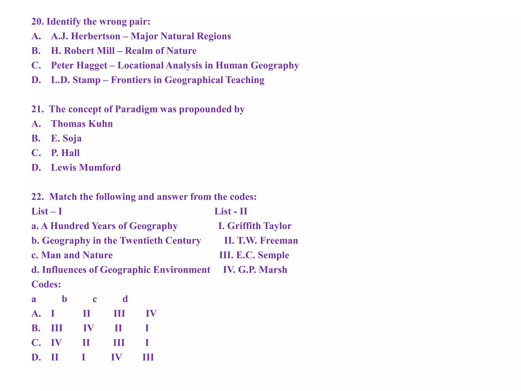 Geographical Thought (17Geo24C1) | PPT