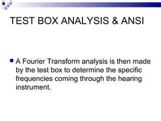 Test box analysis & ANSI | PPT