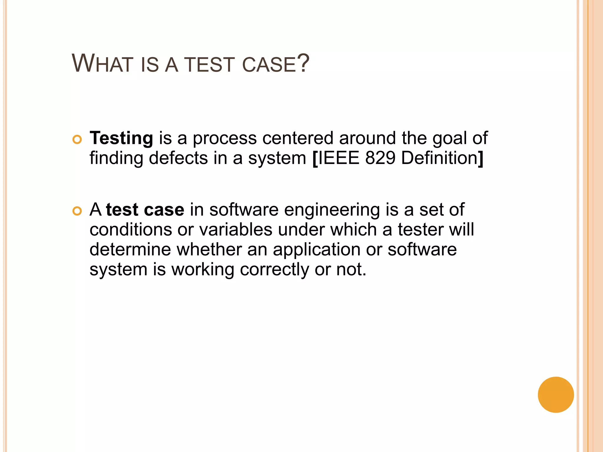 Testcase definition | PPT