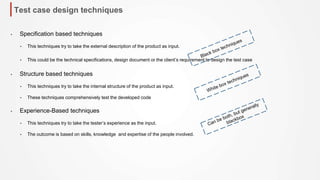 Test case design techniques | PPT