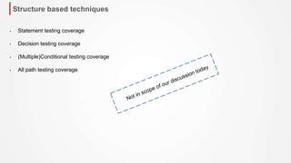 Test case design techniques | PPT