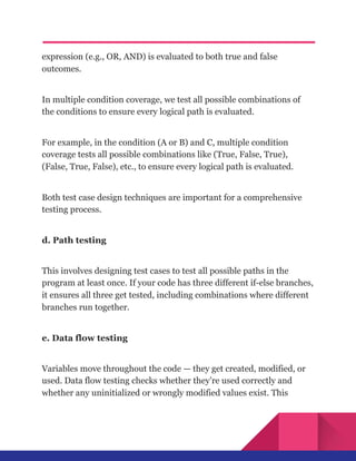 Test Case Design Techniques in Software Testing_ Elements, Types, and ...