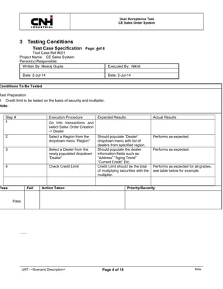 Test Case Format Pdf