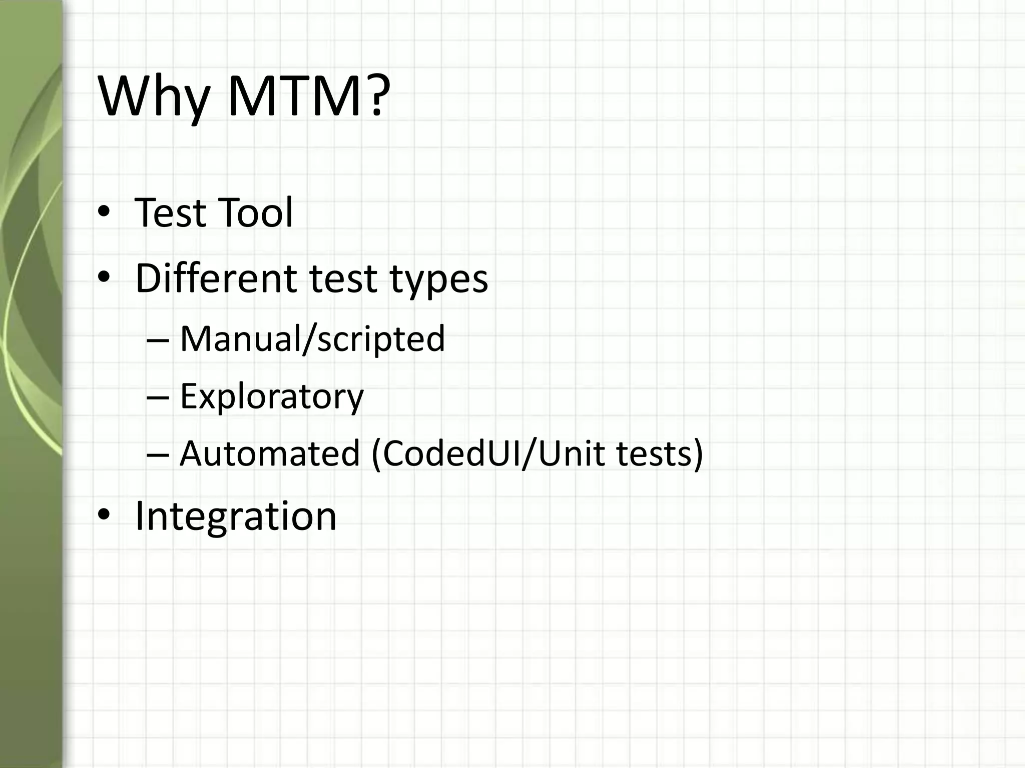 Test case management with MTM 2013 | PPT